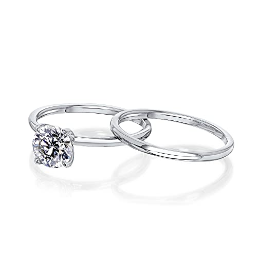 1 Carat IGI Round Floating Tulip Solitaire Bridal Set - 7.0 / yellow-gold / DE