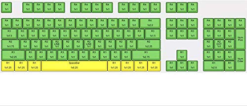 104 Keys Miami PBT Doubleshot Backlit Keycaps ANSI/ISO Keyset OEM Profile for 60%/87 TKL/104/108 Cherry MX Switches Gaming Mechanical Keyboards (Miami)