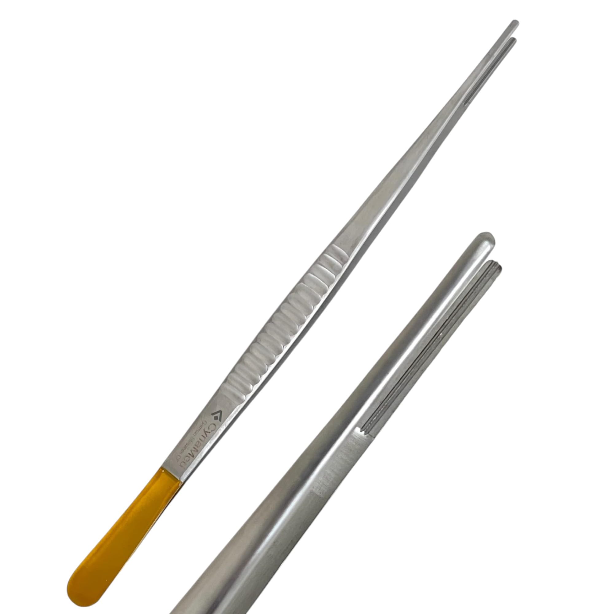 1 EACH PREMIUM GERMAN 8" DEBAKEY ARTERY ATRAUMATIC TISSUE GOLD HANDLE FORCEP INSTRUMENT