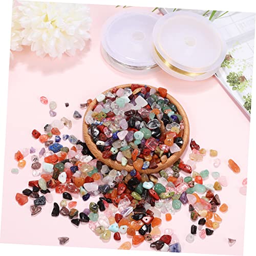 1 Box Natural Gravel Bracelets Kit Beads Round Beads Gemstone Beads Irregular Beads Natural Stone Stone Accessories Bracelets Beads