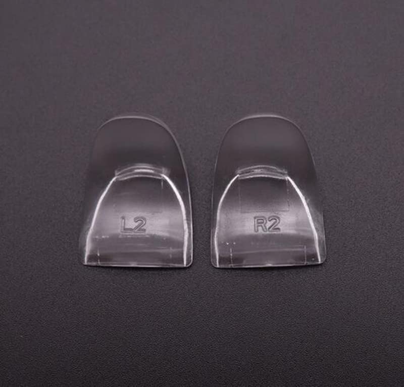 1 Pair L2 R2 Button Extenders Trigger Buttons for PS4 / PS4 Slim / PS4 Pro Game Controller (Clear)