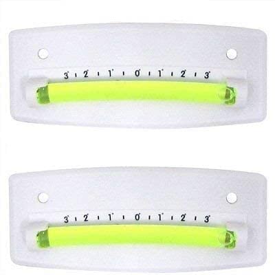 2-Pack Bubble Graduated Scale Levels Trailer Leveler Large (White)