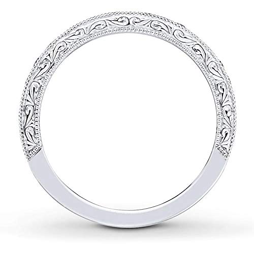 1 ct tw Bridal Set Vintage Moissanite Engagement Rings for Women 10k White Gold Free Engraving