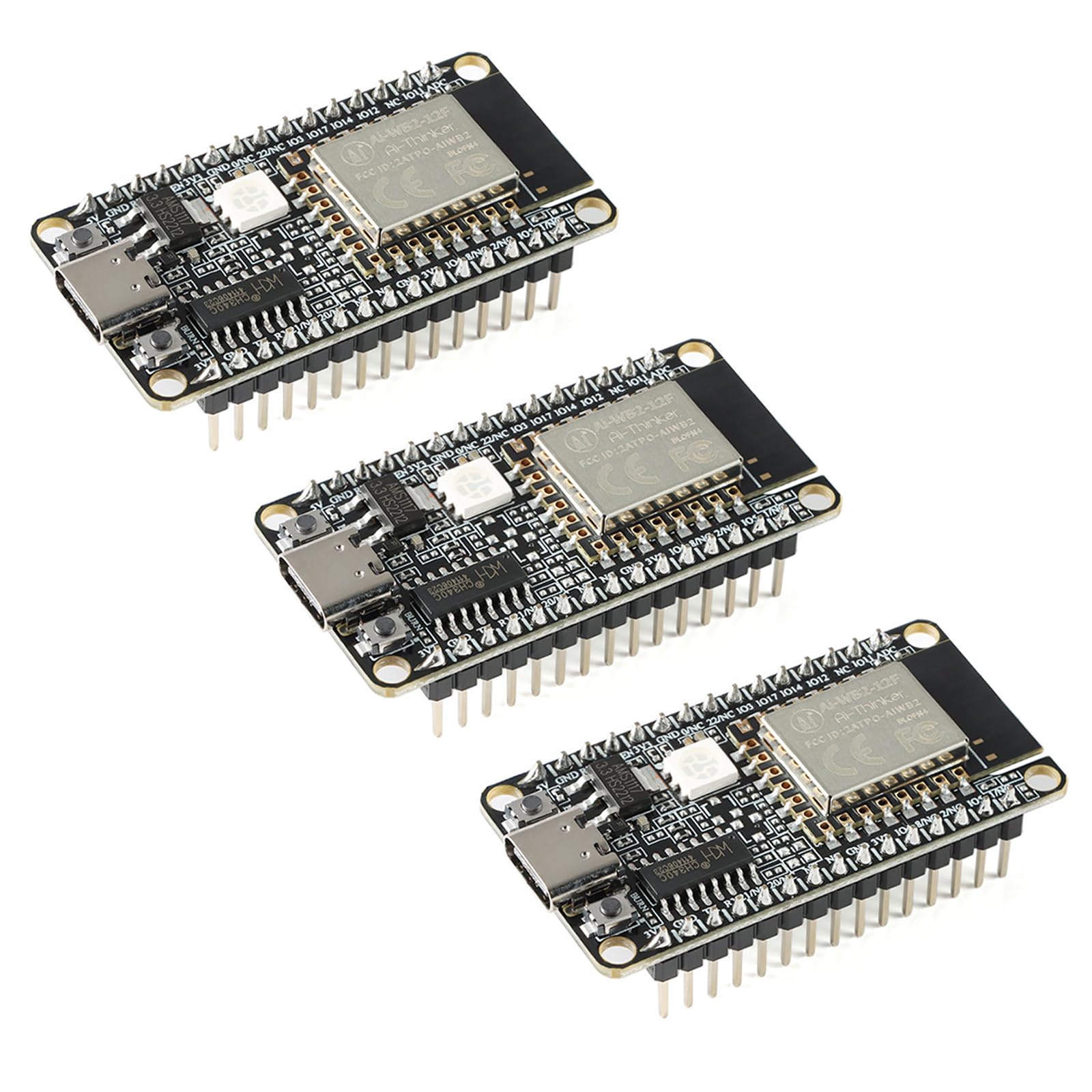 000 EC Buying 3Pcs NodeMCU Ai-WB2-12F WiFi Development Board BT 5.0 Bluetooth 5.0 Wireless Development Board NodeMCU-Ai-WB2-12F-Kit Type-C Interface