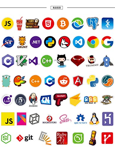 102Pcs Programmer Logo Stickers Pack for Laptop,Funny Science Decals for Teens,Vinyl Waterproof Math Sticker for Water Bottles,Phone,Hard Hat,Skateboard,Scrapbooking,Gifts for Kids/Adults
