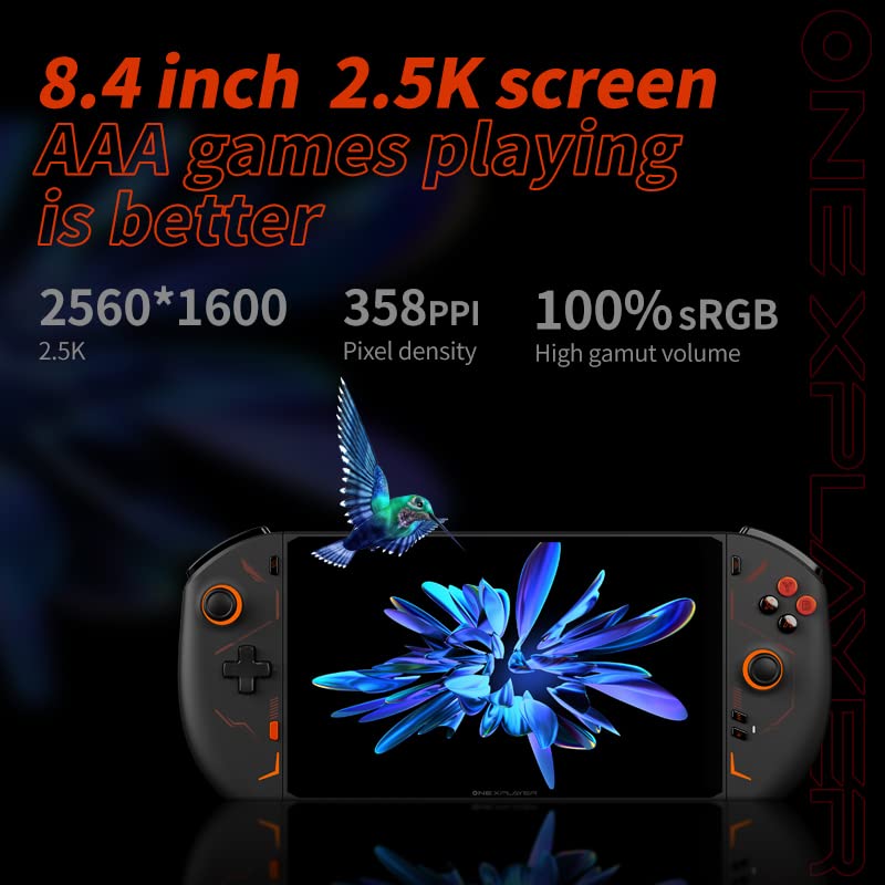 1 ONE-NETBOOK ONEXPLAYER 2-8.4'' Portable PC 2560 * 1600 IPS 5 in 1 Windows11 Laptop Pocket Game Work Tablet (White, AMD R7-6800U 32GB/2TB)