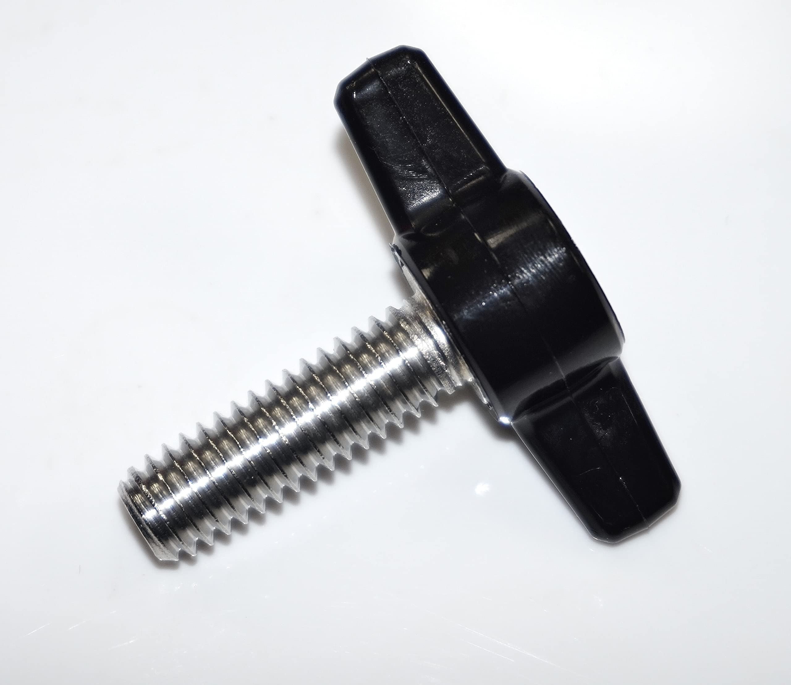 1/4"-20 x 3/4" Thumb Screws with Tee/Wing Butterfly Thumb Screws (4) Black