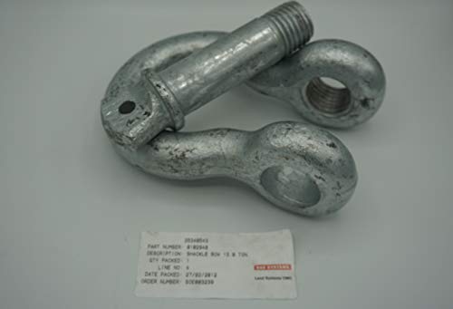1 1/4" Shackle, 1.4" Pin, 12 Ton Bow Clevis Shackle, WLL 12T, Military Surplus, RG-31, Towing, Lifting, Pulling.