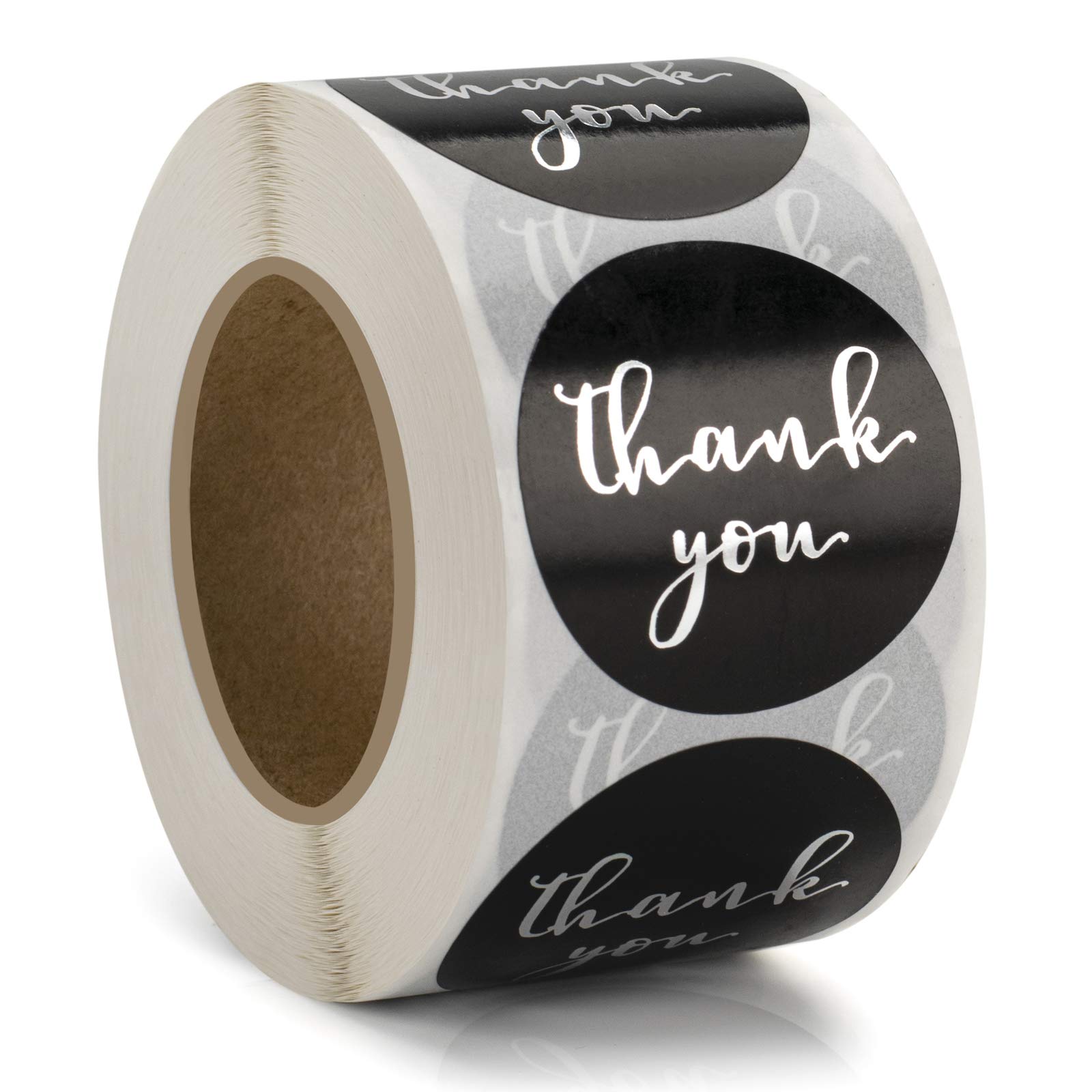 1.5'' Thank You Stickers, Thank You Stickers Labels, Round Small Business Stickers, Ideal for Bakery, Boutiques,Retailers & Small Business Owners, 500 Labels Per Roll
