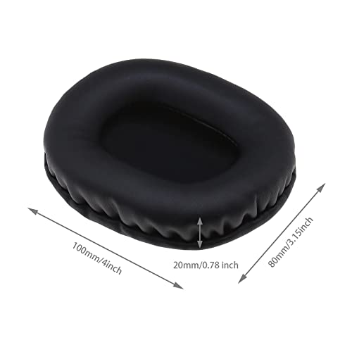 1 Pair Ear Pads Compatible with Creative Sound BlasterX H5 BlasterX H7 H5 H7 Headsets Protein Leather Foam Replacement Comfort Replacement Ear Cushions Black