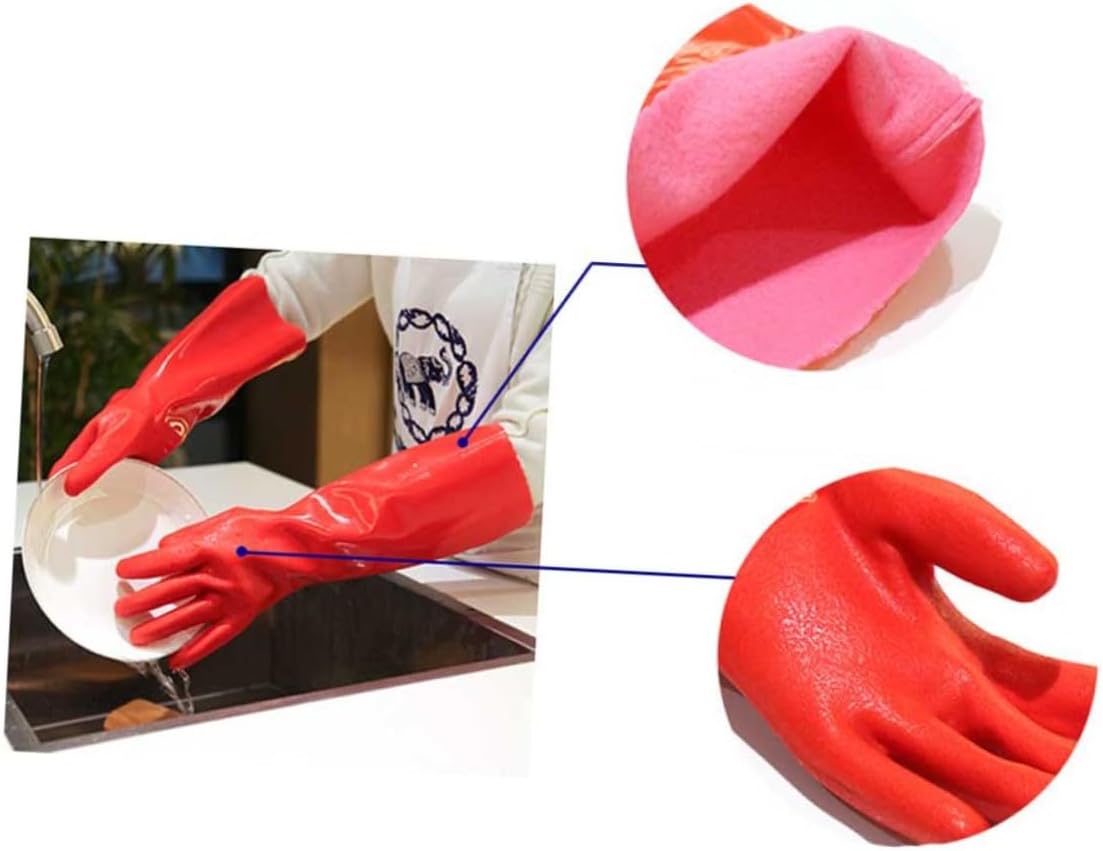 1 Pair gloves for cleaning latex gloves kitchen cleaning gloves housework gloves non-slip gloves thicken