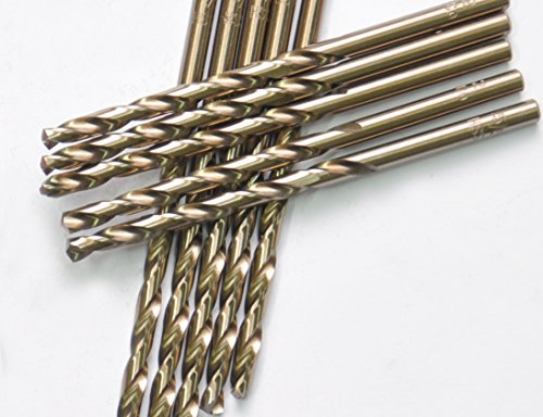 0XTUL 10PCS,3/32",HSS General Purpose Heavy Duty Cobalt Jobber Twist Drill Bits,ideal for drilling on mild steel, copper, Aluminum, Zinc alloy etc.