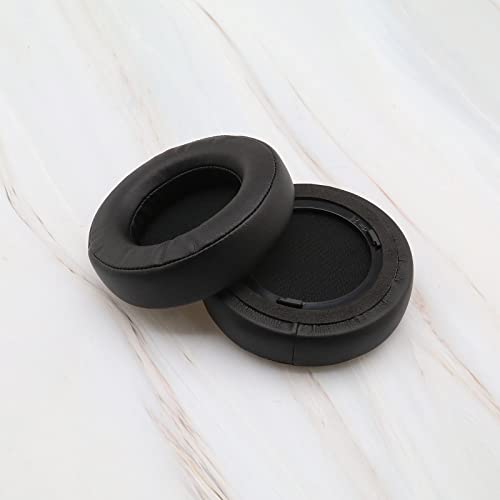 1 Pair Earpads Ear Cushions Protein Leather Memory Foam Replacement Repair Parts Compatible with Corsair Virtuoso RGB Wireless SE Headphones Black