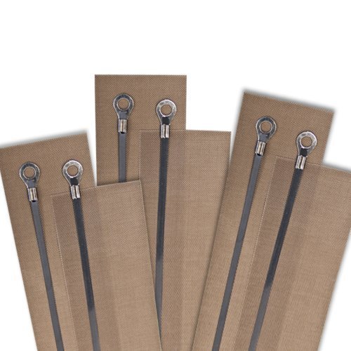 10PCS 8" Sealer Replacement Element Grip and Teflon Tapes, Impulse Sealer Repair Kits Heat Seal Strips for Most Hand Sealers, Length: 8 inch (200mm)