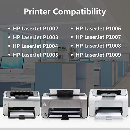 1 Black 35A | CB435A Toner Cartridge Replacement for HP Laserjet P1002 P1003 P1004 P1005 P1006 P1007 P1008 P1009 Printer,Sold by TopInk