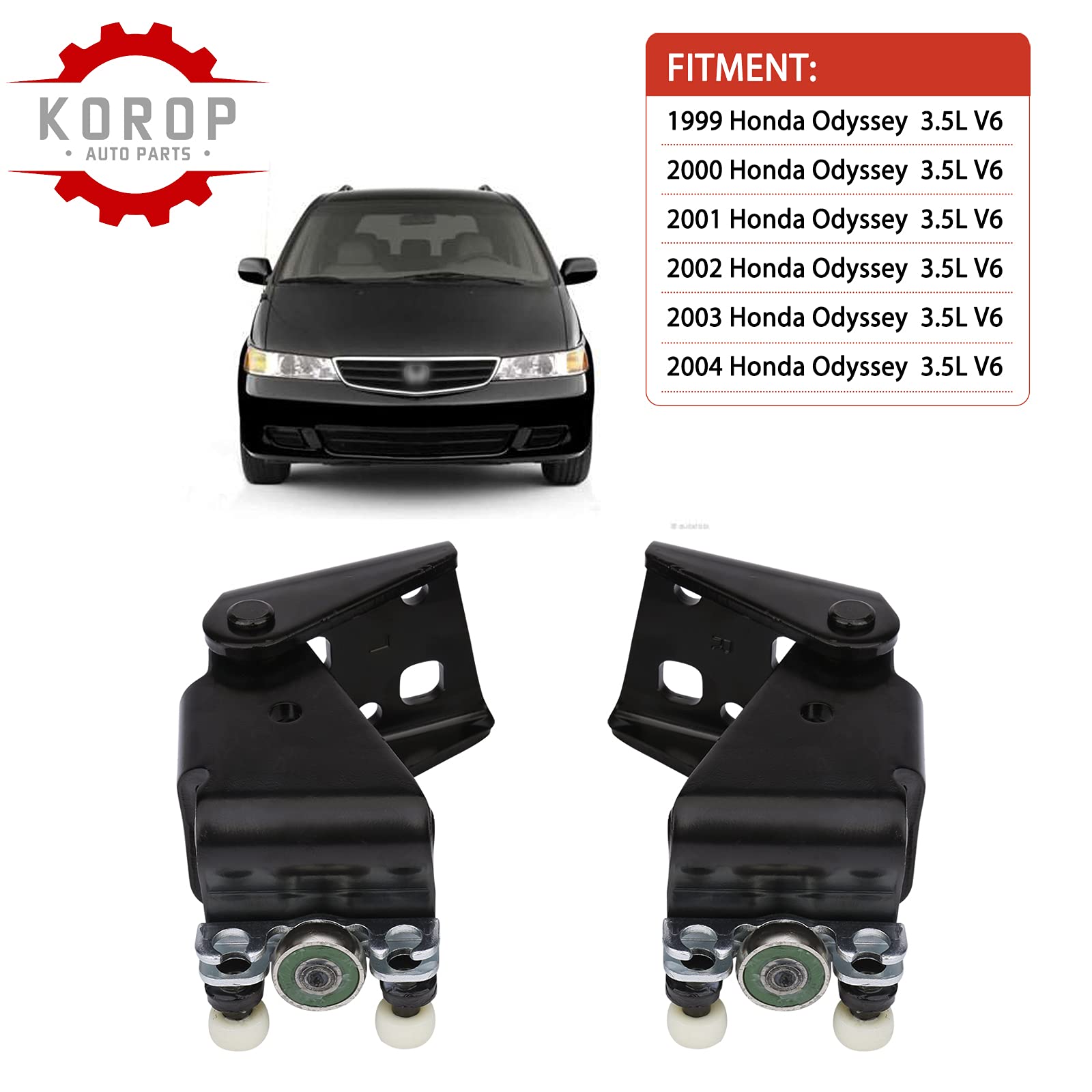 1 Pair Power Sliding Door Roller Assembly Fits for 1999-2004 Honda Odyssey, Replaces# (Left)72560-S0X-A53, (Right)72520-S0X-A53, Power Slide Door Roller