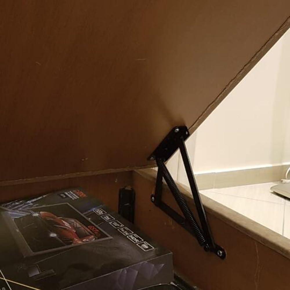 1 Pair of Bed Box Hinges, lid Hinge Sofa Bed Storage Lift Hinge Spring Mechanism for Storage Benches and beds with Bed Boxes, Sofa Bed Furniture