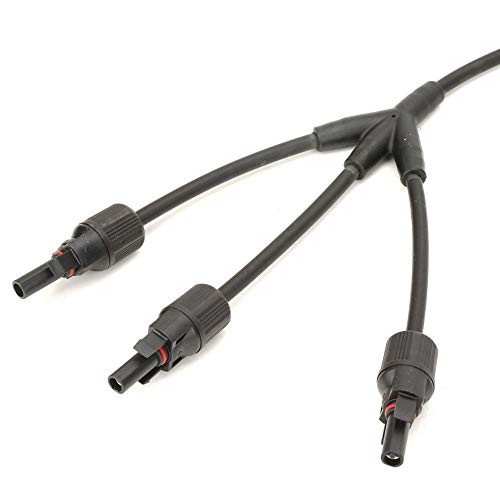 1 Pair Y Type Branch Connector, Renewable Energy Solar & Wind Power Parts & Accessories Waterproof Extension Cable PV Wire Adapter Solar Panel Cable