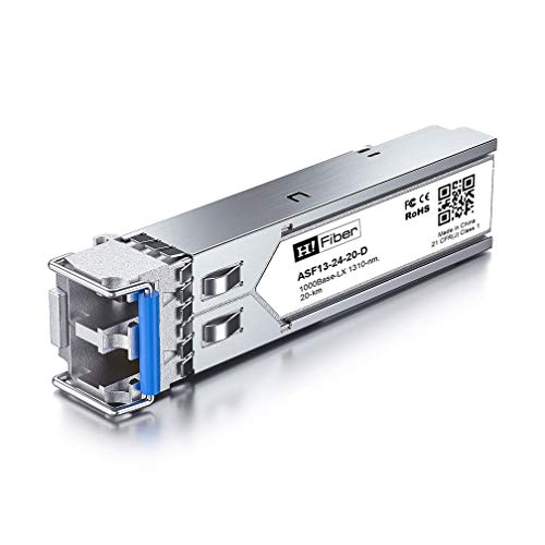 1.25G Single Mode SFP LC Module, 1000Base-LX/LH Fiber Transceiver for Cisco GLC-LH-SMD, Meraki, Ubiquit UniFi, TP-Link, Fortinet, Intel, Netgear, Mikrotik and More (SMF,1310nm,20km,DDM) 2 Pack