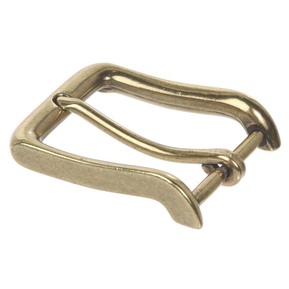 1 3/8" (35mm) Nickel Free Single Prong Rectangular Belt Buckle, Brass