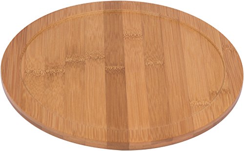10" Diameter Bamboo Lazy Susan Turntable with Rim by Trademark Innovations