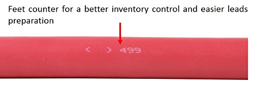 1/0 Gauge AWG - Flex-A-PreneĀ® - Welding/Battery Cable - Red - 600 V - Made in USA (100 FEET)