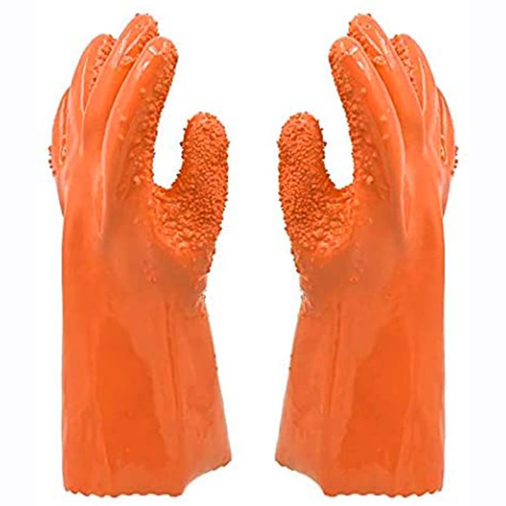 1 pair Magic Quick Fruit Vegetable Potato Processing Tools PVC Rubber Peelers Gloves Cooking Tools Rose Red Kitchen Gadget