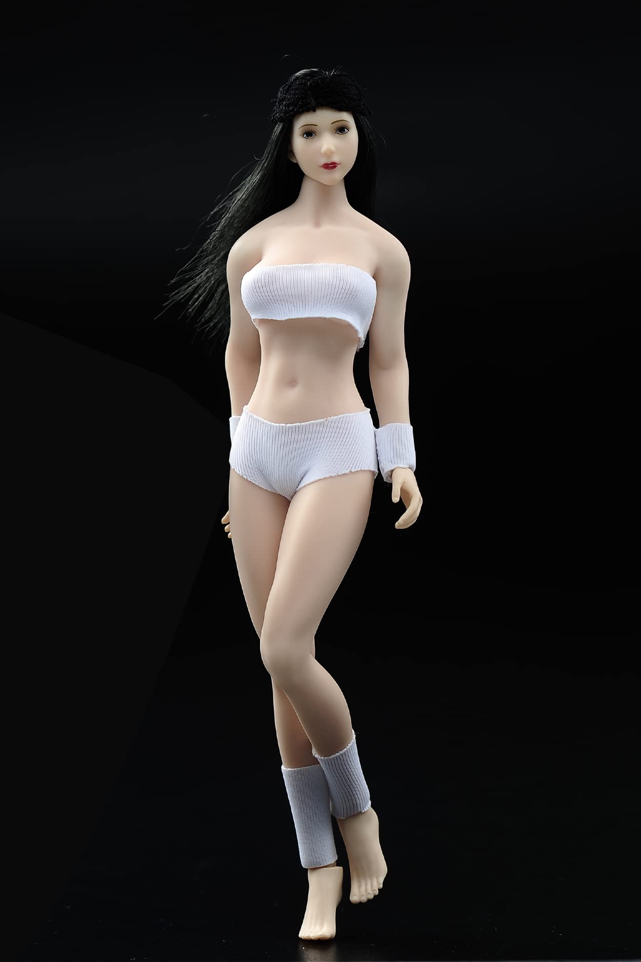 1/12 Scale Female Seamless Super Flexible Action Figure Body with Head Sculpt White Skin 6inch Model Full Set Dolls Toys (T01A)
