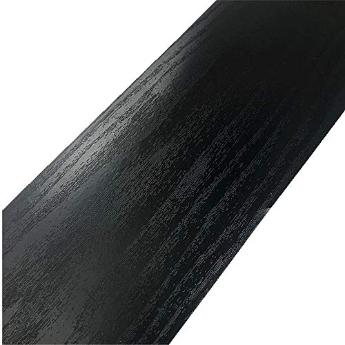 10M Black Wood Grain Removable PVC Waterproof Border Wall Decor Removable Self Adhesive Kitchen Bathroom Tiles Sticker Wallpaper 4.2x390