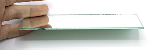 10 Pack Rectangular Plano Glass Mirror, 6" x 2" - 2mm Thick Approx. - Eisco Labs
