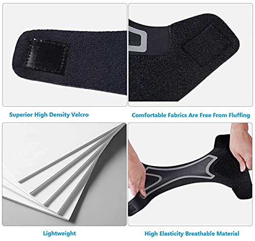 1 Pair Ankle Brace Ankle Support for Women & Men Ankle Wrap for Sprained Ankle Plantar Fasciitis&Achilles Tendonitis with Adjustable Strap Compression Sleeve Ultra Thin for Most Shoes 1 Size Fits All