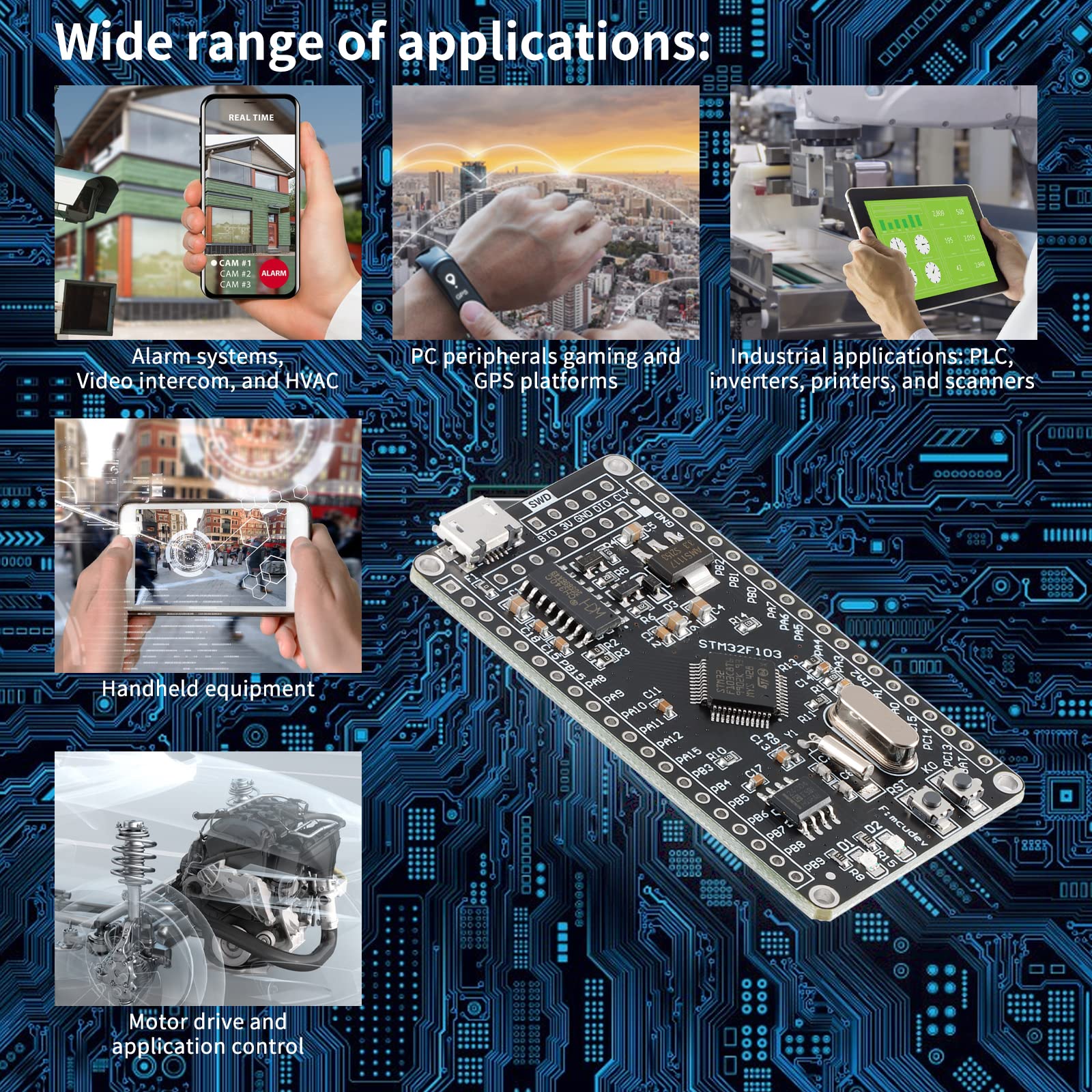 000 EC Buying STM32F103C8T6 Microcontroller Core Board/STM32 Learning Board/Development Board System Board Integrated ARM32-Bit Microprocessor CH340 Serial Port Download/I2C Interface MicroUSB