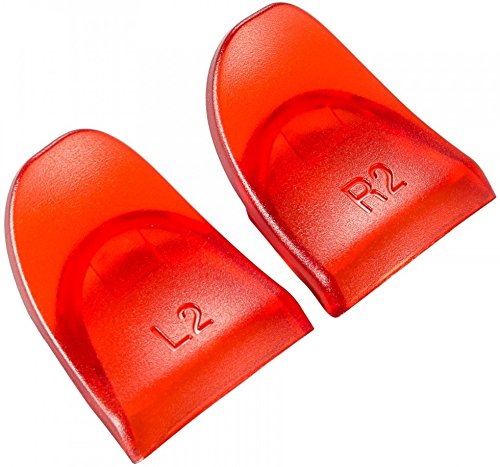1 Pairs L2 R2 Trigger Extenders Buttons for PlayStation 4 PS4 PS4 Slim Pro JDM-030 Controller (Transparent Red)