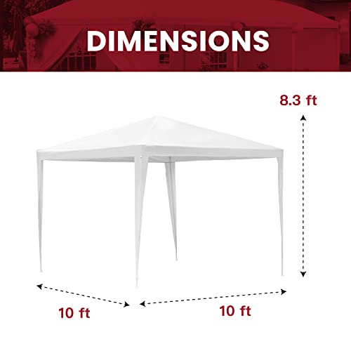 10x10 Gazebo Waterproof Outdoor Canopy Patio Tent Party Tent for Wedding BBQ Cater
