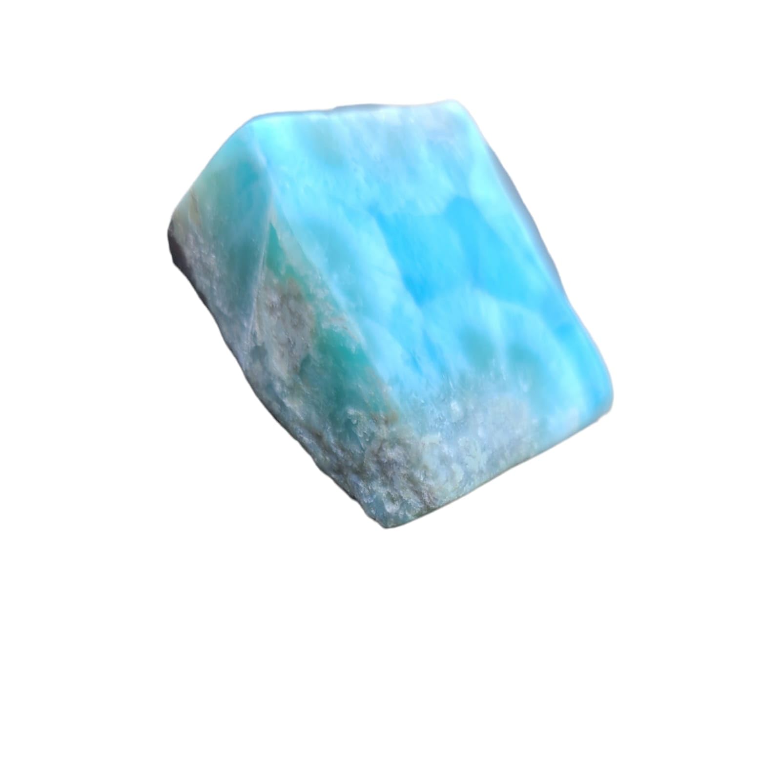 1 Authentic and Natural Larimar Rough Polished - Unique and Timeless Larimar Piece - Perfect for Jewelry Projects and Gem Collector - Larimar Charm - One-of-a-kind Larimar Statement Piece