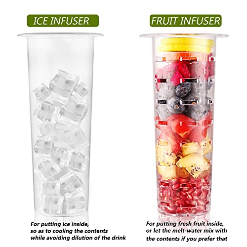 1 Gallon Drink Dispenser with Spigot 18/8 Stainless Steel β Airtight & Leakproof Glass Sun Tea Jar with Anti-Rust Lid, Beverage Dispenser for Parties β Include Ice Cylinder and Fruit Infuser