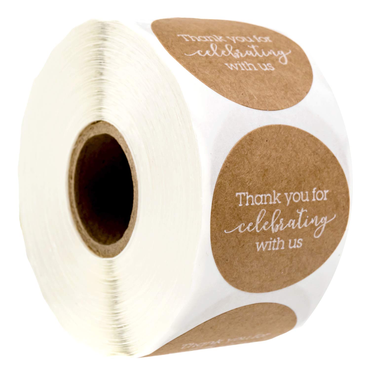 1.5" Thank You for Celebrating with Us Stickers / 500 Wedding Favor Stickers/Baby Shower Favor Stickers/Made in The USA