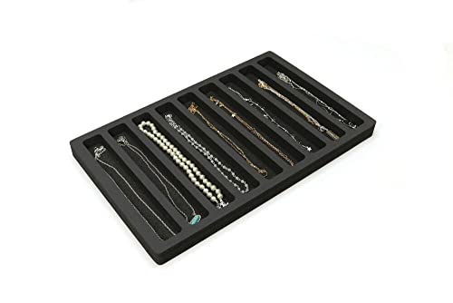 1 Pc of Stackable Jewelry Tray Display Organizer Grid 16x10 Black Foam Necklace