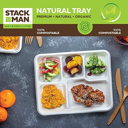 100% Compostable 12 oz. Paper Bowls [125-Pack] Heavy-Duty Quality Natural Disposable Bagasse, Eco-Friendly Biodegradable Made of Sugar Cane Fibers