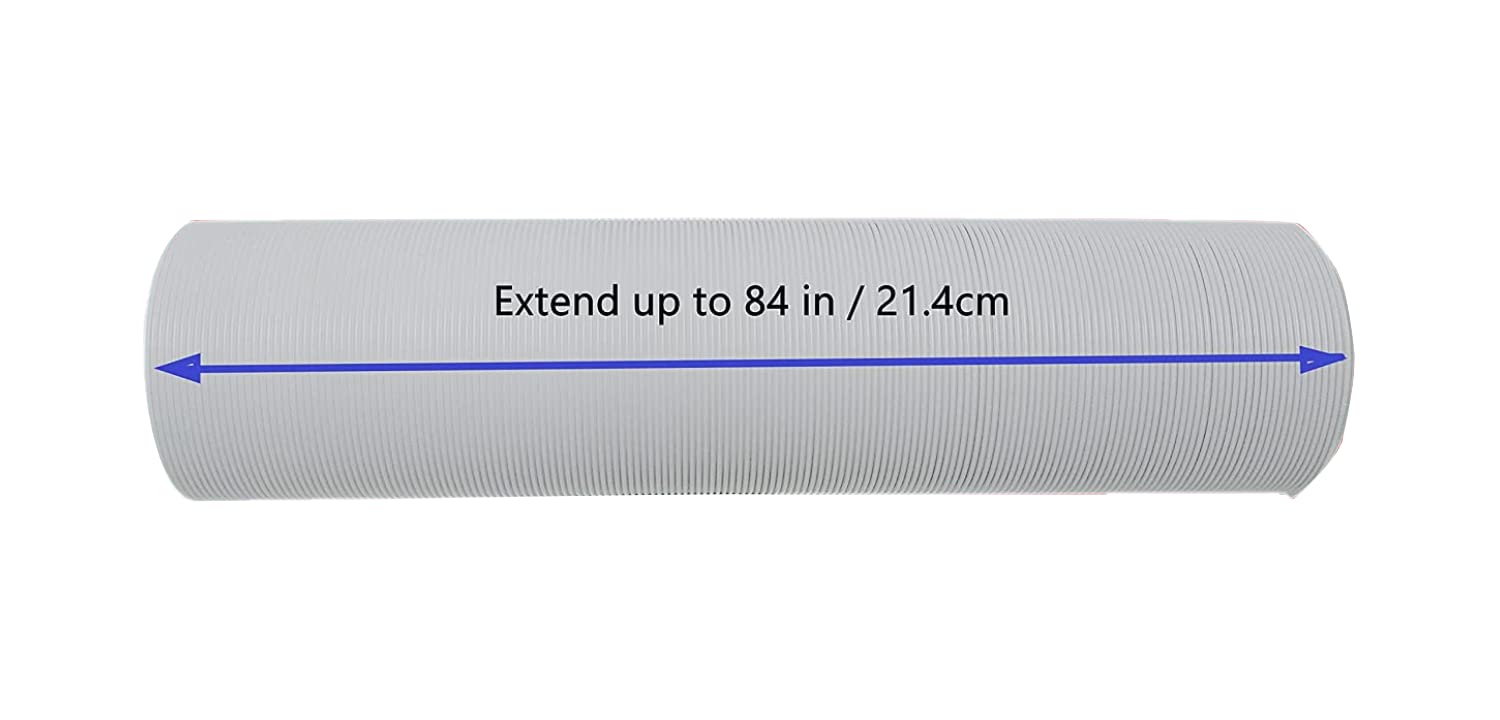 1 Extra Long Clockwise Universal Portable Air Conditioner Exhaust Hose 5" Width, 72"-84" long
