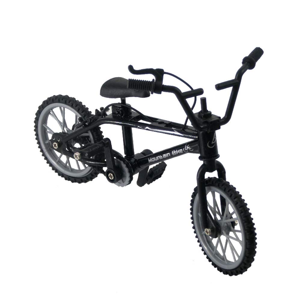 1/18 Diecast Bike Action Figure Toy,Mini Finger Mountain Bike Bicycle Art Crafts Desktop Decor - Blue