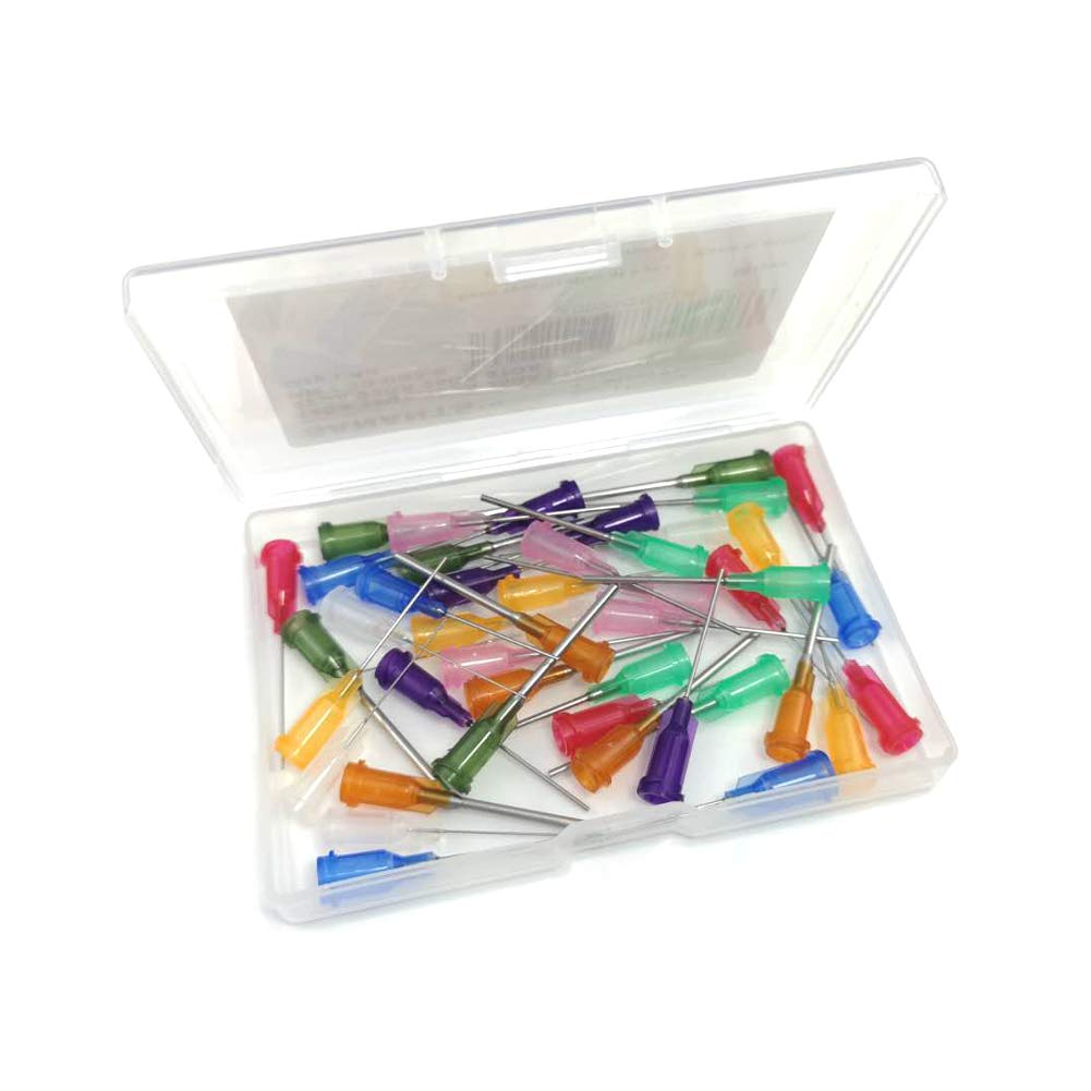 1 inch Synthetical Blunt Tip Dispensing Needle with Luer Lock - 9 Different Sizes,45 PCS