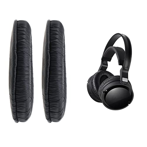 1 Pair Earpads Compatible with Sony MDR-RF970 960R 925R 860F 865R Headphones Replacement Leather Soft Foam Ear Cushions Headset Repair Parts Black