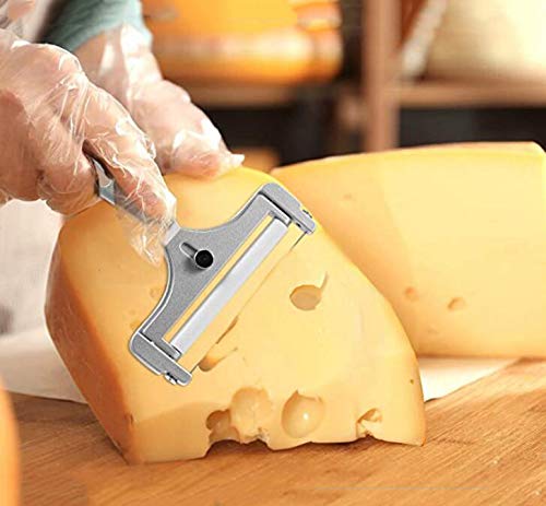 1 Pcs Silver Stainless Steel Wire Cheese Slicer Heavy Duty Adjustable Thickness Cheese Cutter Cheese Knife Kitchen Cooking Tool