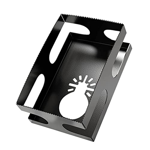 1 pcs One Step in Place Stainless Steel Square Slot Cutter for Electrical Box Drywall Outlet Cutout Tool oscillating Square Blade for Drywall, Plastic Metal, WoodâŚ