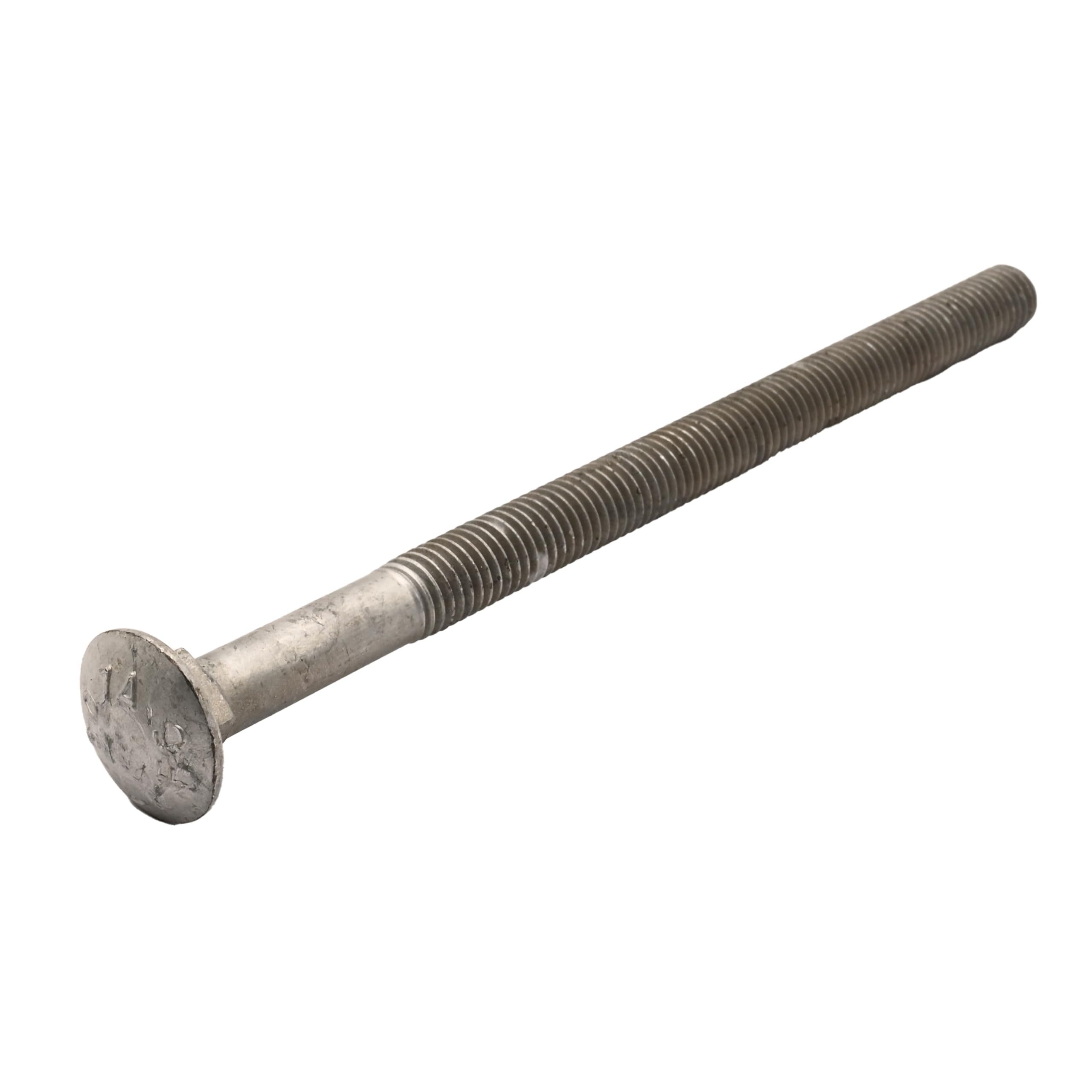 1/2"-13 x 9-1/2" Hot Dipped Galvanized Carriage Bolt, 6" Thread, Quantity 25 - by Fastener Depot, LLC