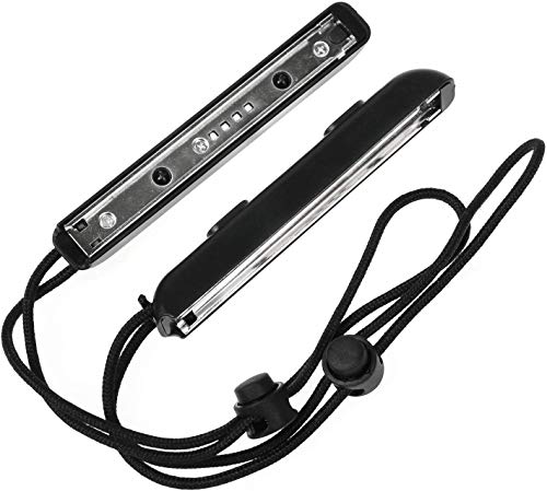 1 Pair of Joy-Con Handle Controllers with anti-slip Lanyards for Nintendo Switch Video Games-Black