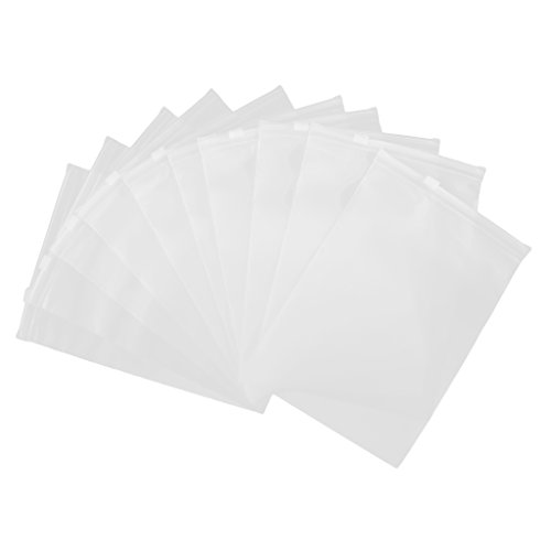 10 Pieces Frosted Thick Reclosable Zipper Poly Bag Storage Packaging Bag for Gift Clothes Shoes Jewelry - 14x20