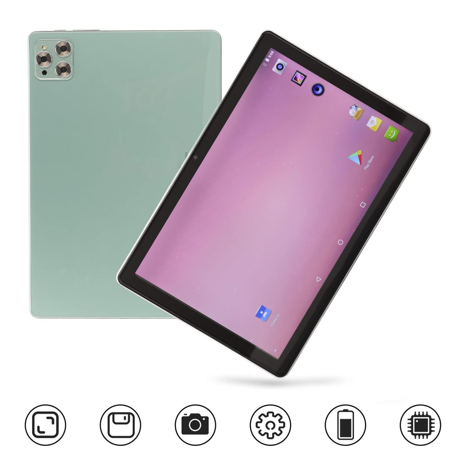 10 Inch Tablet, 4G Calling Tablet 5MP Front 8MP Rear 2.4G 5G WiFi US Plug 100-240V Octa Core CPU for Android11 for Reading (US Plug)
