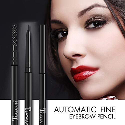 1.5mm ultra-fine eyebrow pencil automatic rotation eyebrow pencil,durable, sweat-proof and not easy to take off make-up, five colors available(01#Black)